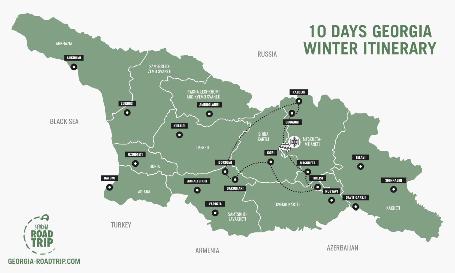 10 Days Itinerary | Georgia Road Trip with Private Guide